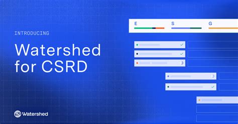 Csrd Software For Reporting And Assurance Watershed