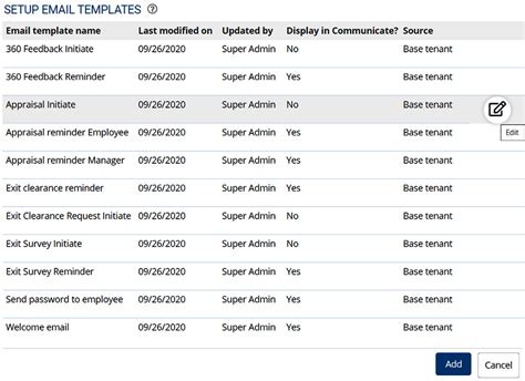 Setup Edit Email Templates Empxtrack
