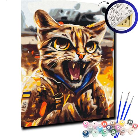 Купити Картина за номерами Котик Ягуар ©Маріанна Пащук 40x50 см в Simple Art