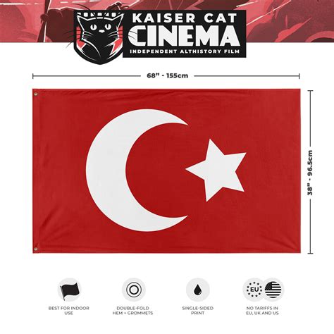 Ottoman Empire Flag Single Sided Kaiser Cat Cinema Webshop