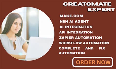 Creatomate Make Com Ziaper Crm N8n Automation N8n Ai Agent N8n Api Intergration By Evabram1 Fiverr