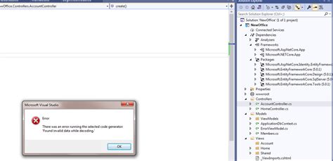 مشکل ایجاد View در Aspnetcore 5 و ویژوال استودیو 2019 پرس نت