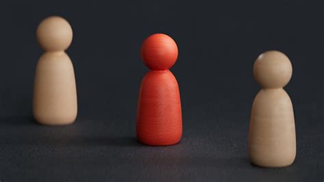 군중 속의 다른 사람 독특한 개성 컨셉 비즈니스 전략 리더십 및 Management3d 렌더링을 검은색 배경에 표현하는 데 적합합니다 3차원 형태에 대한 스톡 사진 및 기타