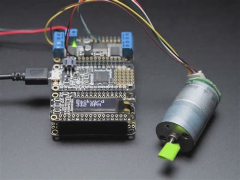 Geared DC Motor With Magnetic Encoder Outputs VDC OFF