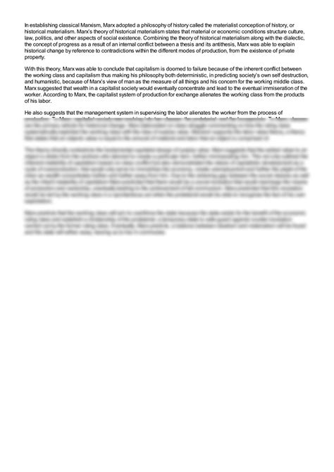 Solution A Brief Explanation Of Classical Marxism Assignment Studypool