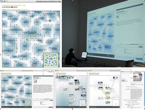 semantic map web version and spatial installation © monika fleischmann