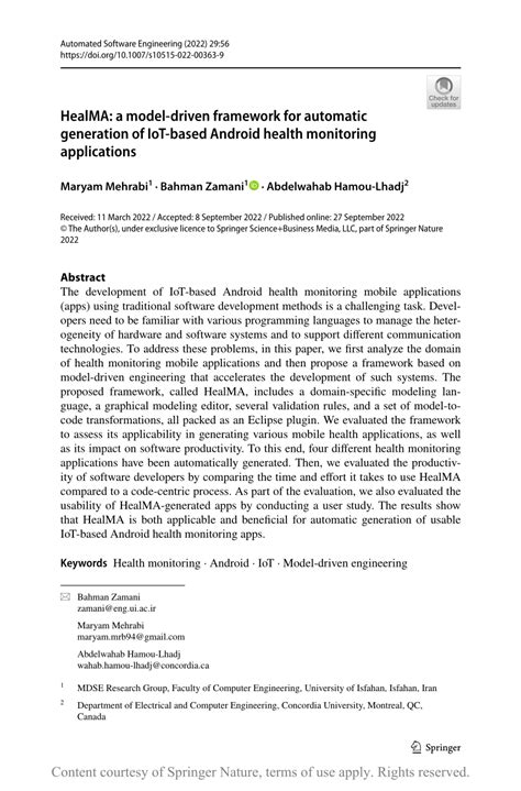 Healma A Model Driven Framework For Automatic Generation Of Iot Based Android Health Monitoring