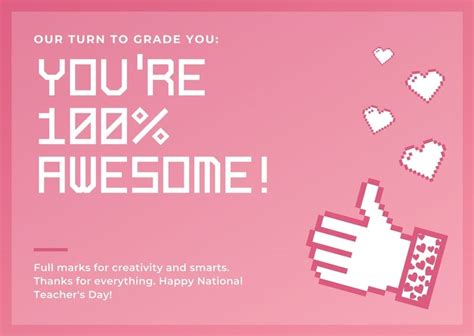 Page 2 Free Custom Printable Teachers Day Card Templates Canva