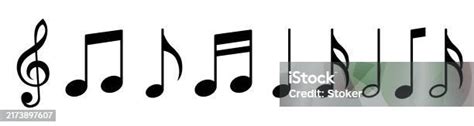 음악 음표 아이콘 세트입니다 음악 키 기호 음악 음표 기호 벡터 그림 0명에 대한 스톡 벡터 아트 및 기타 이미지 0명