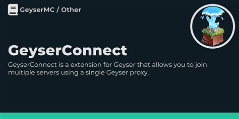 GeyserConnect GeyserMC
