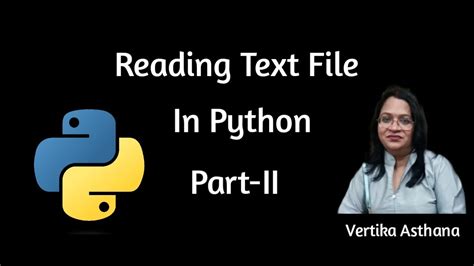 Reading The Text File In Python YouTube