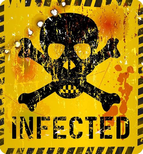 Computer Virus Alert Sign Stock Vector Illustration Of Virtual 52307395