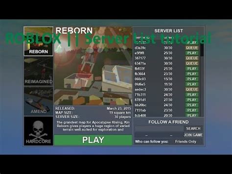 Roblox Custom Server List Youtube