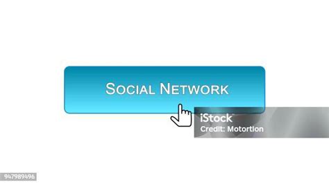 Réseau Social Web Interface Bouton Cliqué Avec Le Curseur De La Souris Couleur Bleue Vecteurs