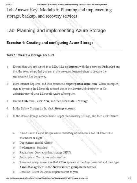 Lab Answer Key Module 6 Planning And Implementing Storage Backup And Recovery Services