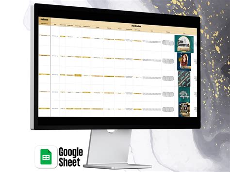 Content Planner Template Social Media Content Calendar Social Media Schedule Content Spreadsheet
