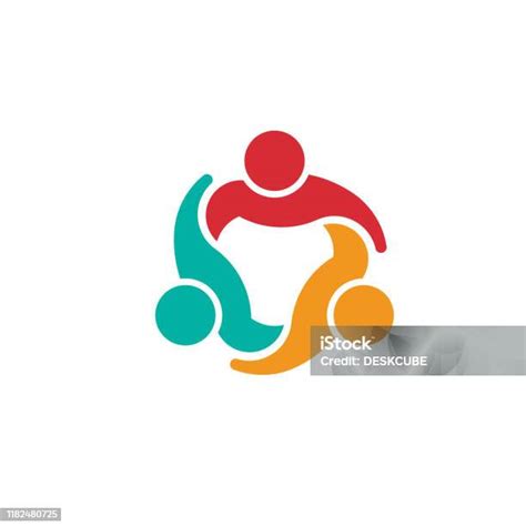 팀워크 세 파트너 로고 사람들의 그룹의 개념 행복한 팀 승리 아이콘에 대한 스톡 벡터 아트 및 기타 이미지 아이콘 팀워크 3 명 Istock