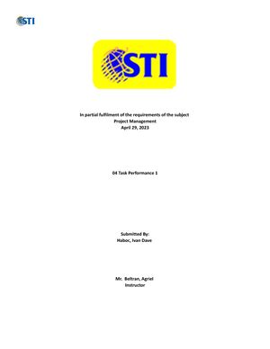 10 Task Performance 1 Bs Administration In Partial Fulfilment Of The Requirements Of The