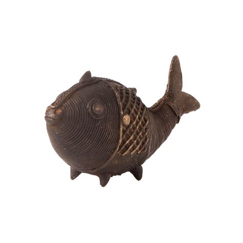 Brass Fish Statue In Jali Work