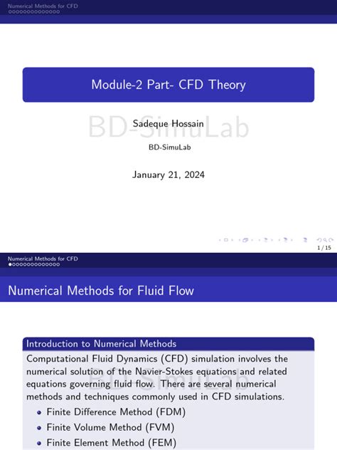 Module 2 Numerical Methods Pdf Computational Fluid Dynamics