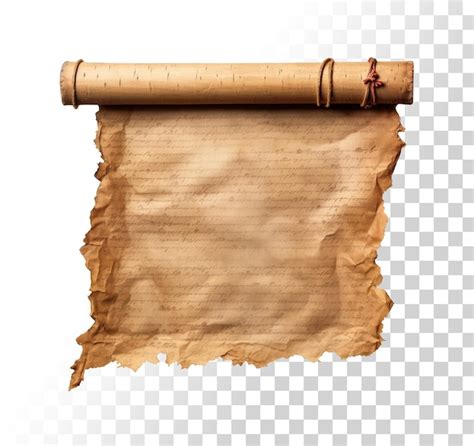 Premium Psd Empty Old Paper Scroll Ancient Papyrus Psd Isolated