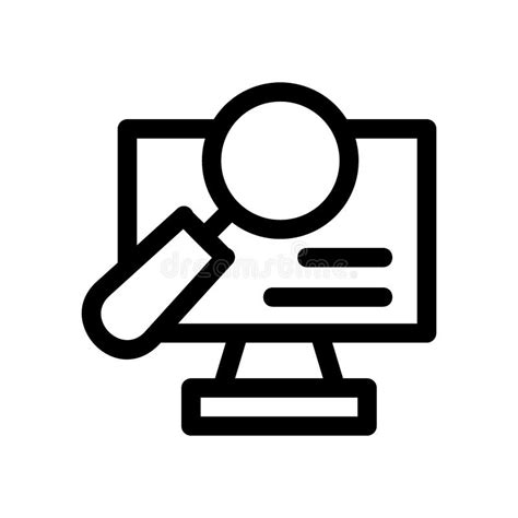 Analyzing Icon Or Logo Isolated Sign Symbol Vector Illustration Stock