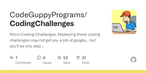 Github Codeguppyprogramscodingchallenges Micro Coding Challenges Mastering These Coding