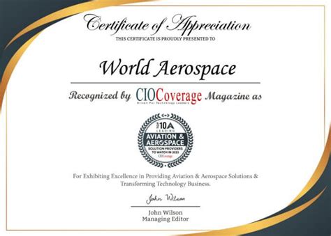 World Aerospace Rapid Aerospace Solutions Ciocoverage Driven For