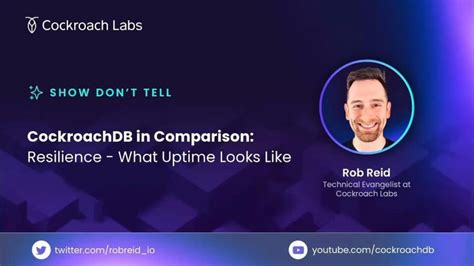 derrick hazel on linkedin cockroachdb in comparison resilience what does uptime look like