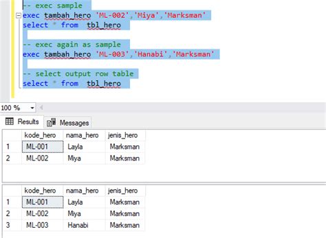 teguh triharto learning center create stored procedure and function using sql server sample