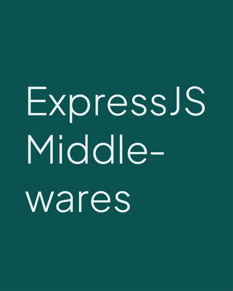 Enhance Expressjs With Middlewares Muhammad Shoaib Posted On The Topic Linkedin