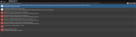 Building Failed To Write Script Type References Mlockcount 0 Unity Engine Unity