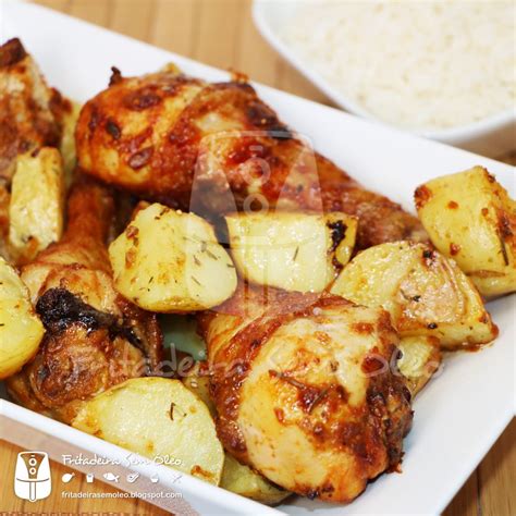 Frango Com Batatas Na Airfryer Fritadeira Sem Óleo Airfryer