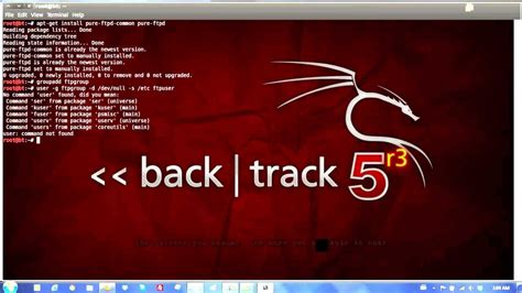 creating ftp server on backtrack youtube