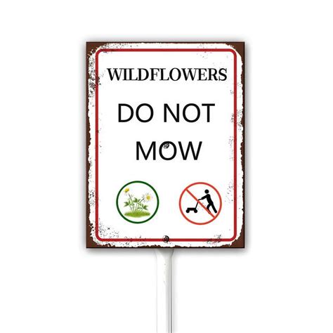 Rustic Style Please Do Not Mow No Mow May Yard Sign 46x6inch Durable Aluminum Sign Uv