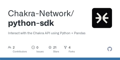 Github Chakra Networkpython Sdk Interact With The Chakra Api Using Python Pandas