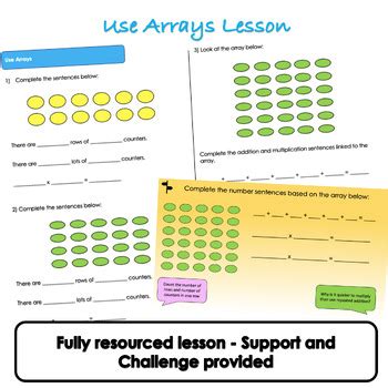 Multiplication And Division Use Arrays Lesson By KG Resources TPT
