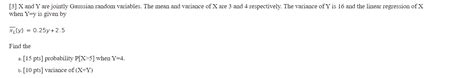 Solved 3 X And Y Are Jointly Gaussian Random Variables