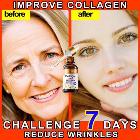 순수 천연 활성 콜라겐 페이스 세럼 효과적인 안티 에이징 얼굴 주름 제거 눈 발 목 잔주름 스킨 케어 Aliexpress