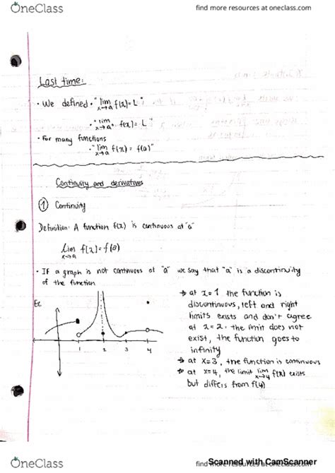 Math 104 Lecture 9 Limits And Continuity Oneclass