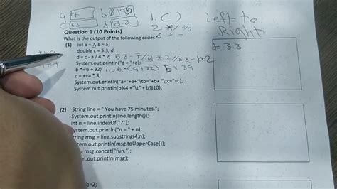 Java Itcs113 Output Question 1 Youtube