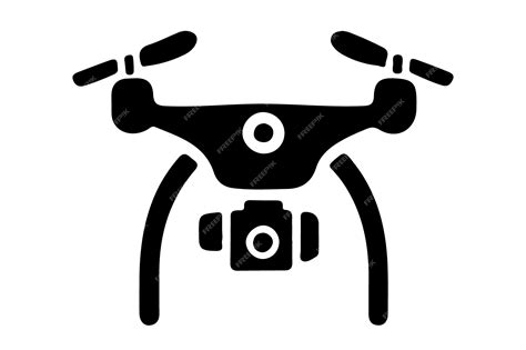 Premium Vector Drone Silhouette Vector Drone Camera Icon Silhouette