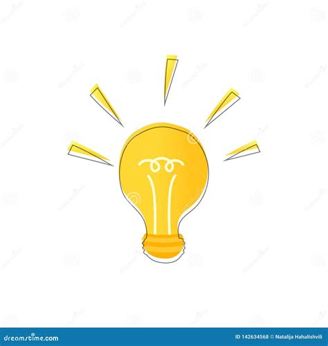 Ic ne D ampoule Dessin Anim De Vecteur Illustration de Vecteur Illustration du illuminé