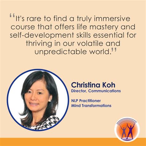 Neuro Linguistic Programming Nlp Practitioner Christina Koh Wrote About Her Experience And