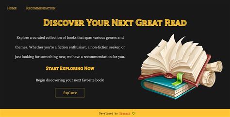 Github Vignesh227 Book Recommendation System 📚 Book Recommendation Website Where