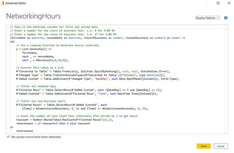 Calculating Business Days And Hours Between Two Dates Power Query