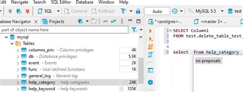 Table Column Name Autocomplete Does Not Work As Expected Whith Global
