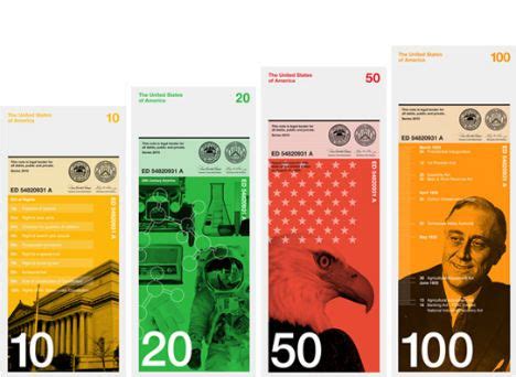 Us Dollar Redesign Project This Cool Artistic Design Gives Each Bill