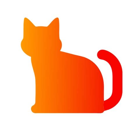 Orange Cat Icon Premium Ai Generated Vector