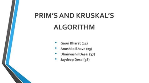Prims And Kruskals Algorithm Pptx